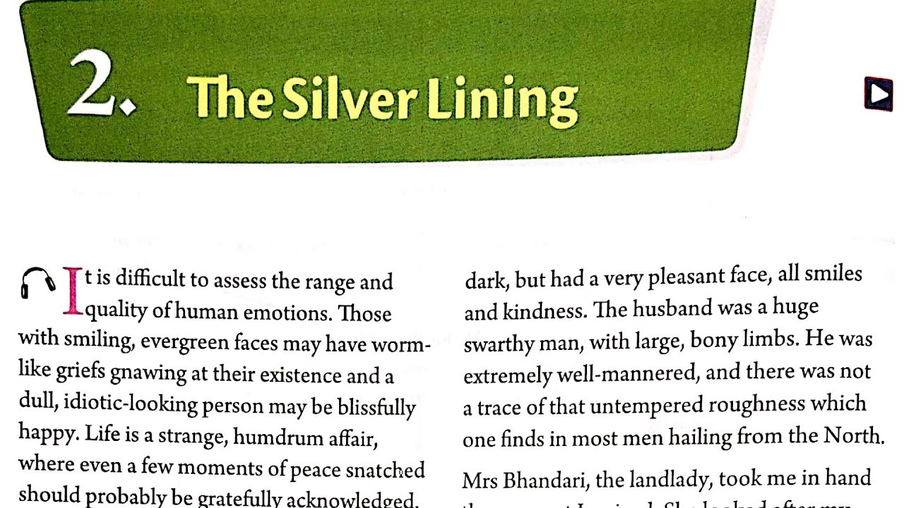 The Silver Lining Story Explanation In Hindi | New Oxford Modern ...