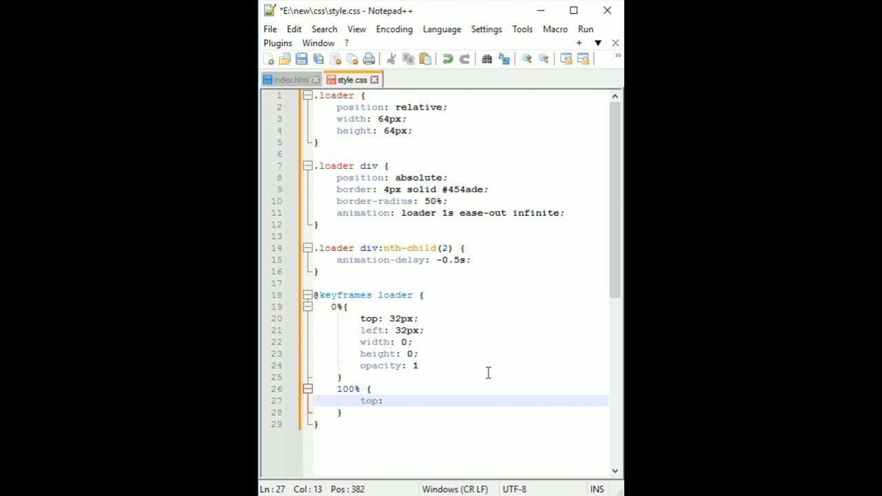 Css Pulse Loader Animation Using Css Html Html5 Webdeveloper Shorts Youtubeshorts