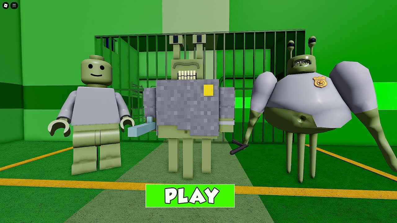 BARRY'S PRISON RUN! (OBBY) ALIEN BASE vs Lego Alien Barry and Minecraft ...