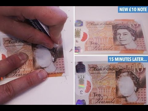 Fake 10 pounds Note £ - YouTube