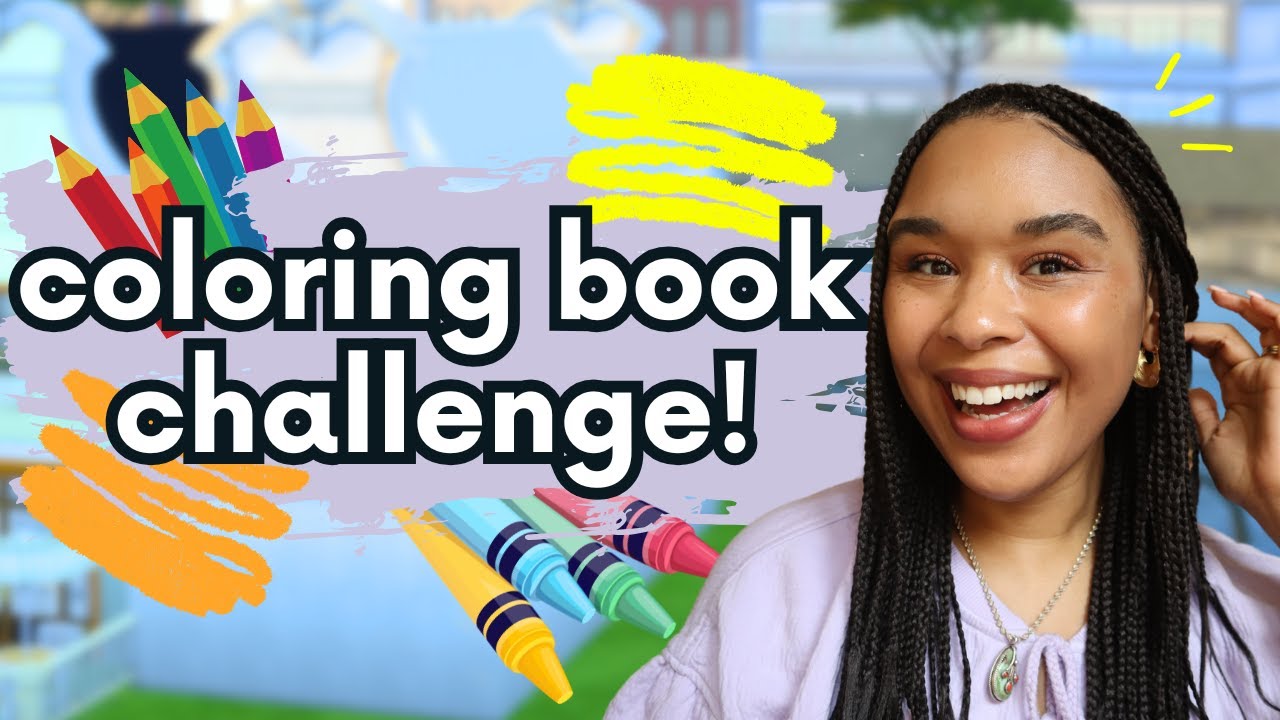 I tried the coloring book challenge in the sims 4! | Build Challenge ...