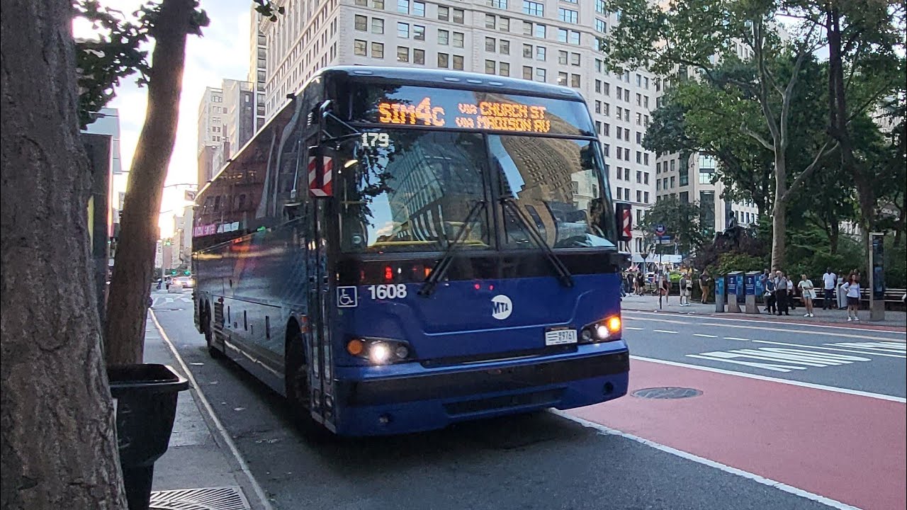MTA New York City Bus 2021 Prevost X3-45 #1608 Route SIM4C - YouTube