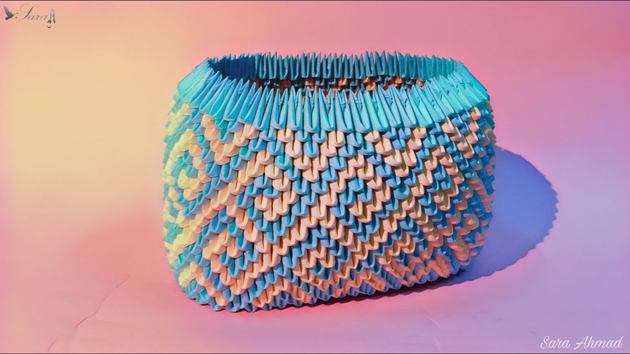 How to make 3d origami Box 71 - YouTube