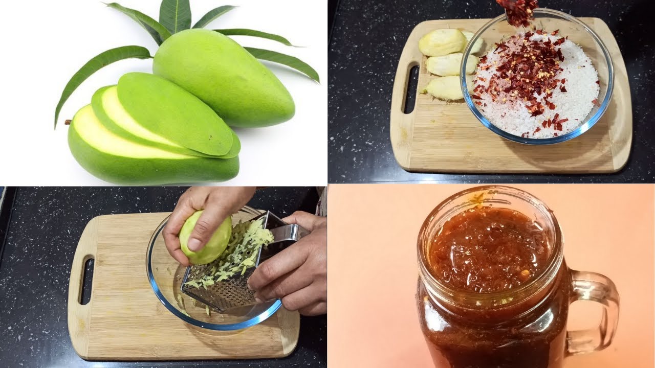 Instant Raw Mango Chunda | Gujarathi Katti Meethi Aam Chunda | MANU KI ...