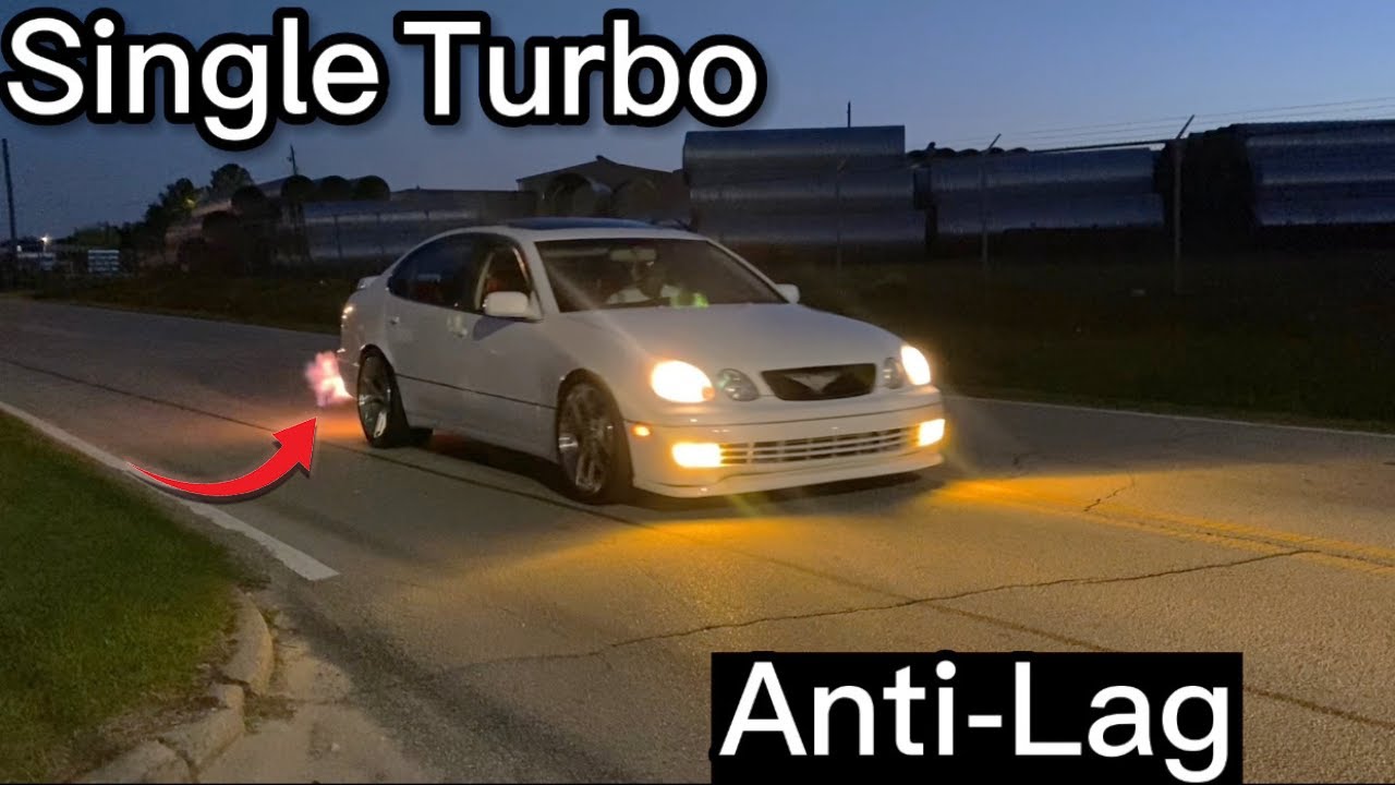 Single Turbo GS300 Anti-lag & Backfire - YouTube