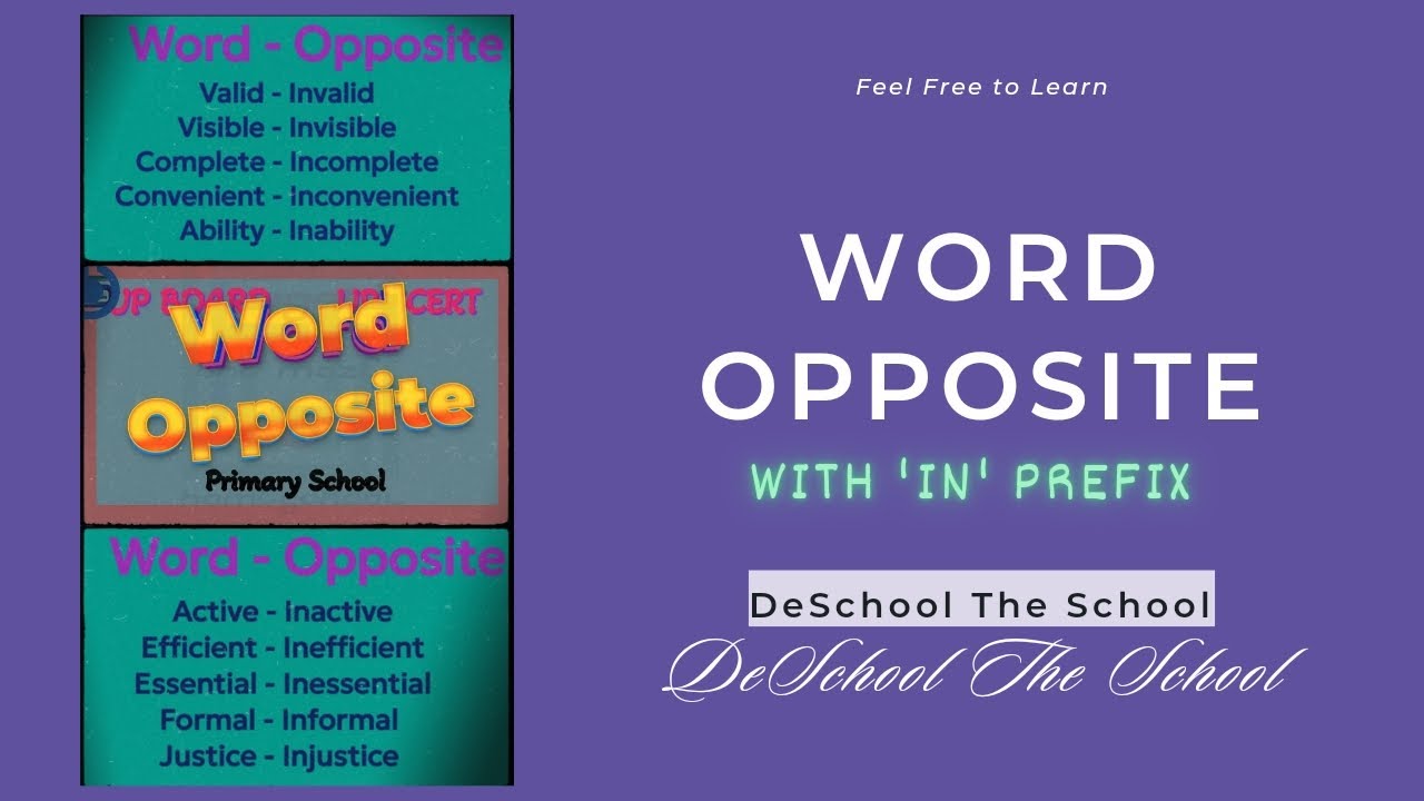 Word Opposite part 8 | Antonyms @DeSchoolTheSchool - YouTube