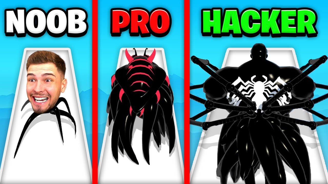 NOOB vs. PRO vs. HACKER in Venom Run 3D! - YouTube