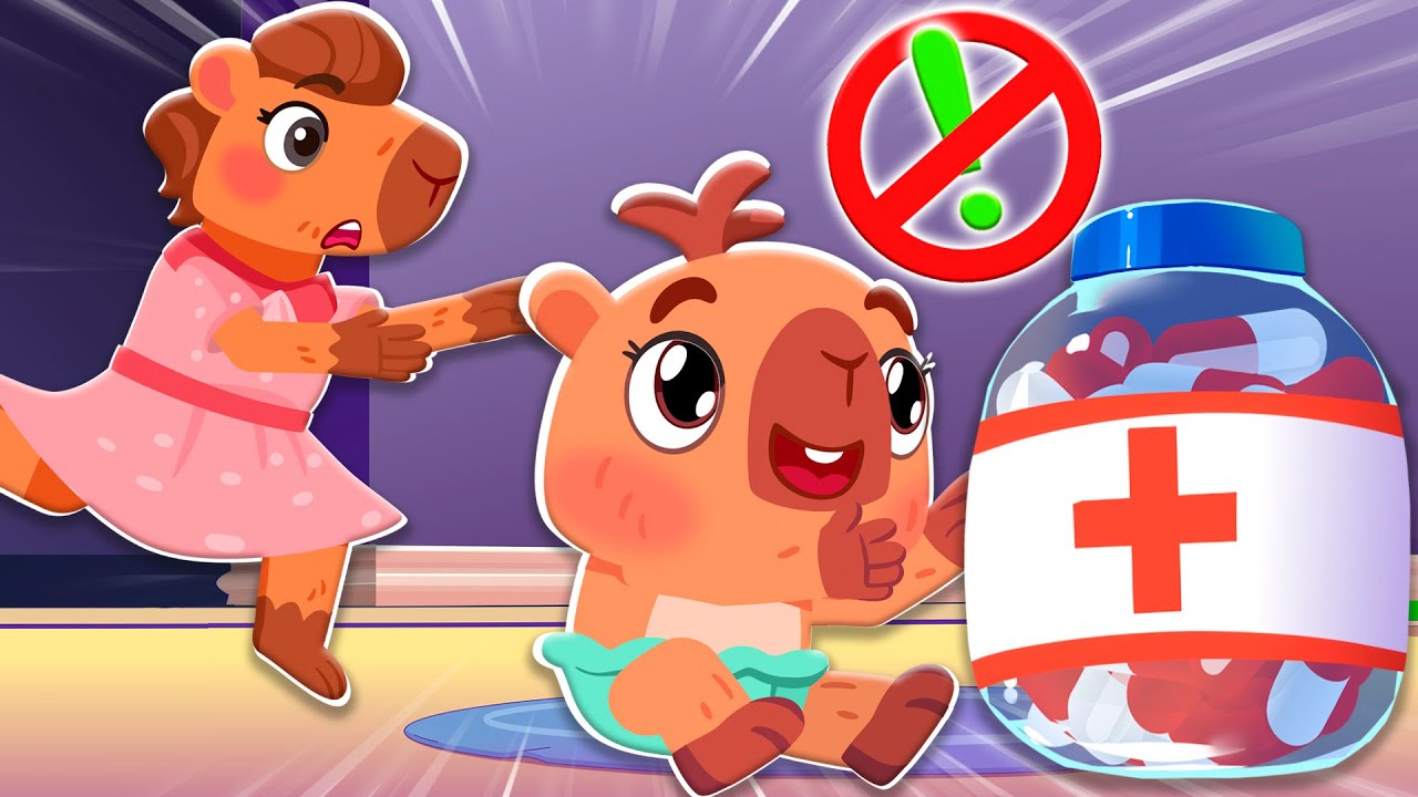 😱 Medicine Is Not Candy! 💊 | Safety Tips For Kids By CapyBara - YouTube