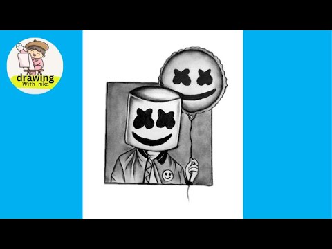 How to draw marshmallows step by step ||Marshmallow drawing for ...