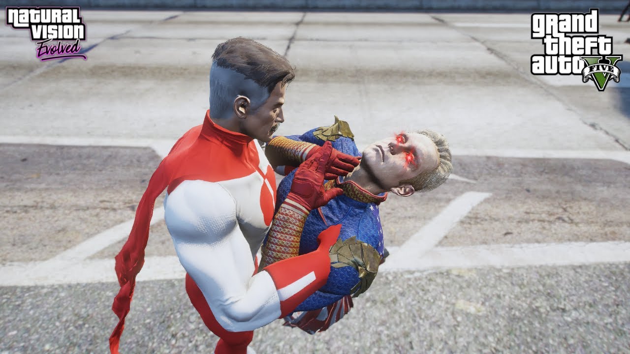 GTA 5 - Omni-Man VS Homelander - YouTube