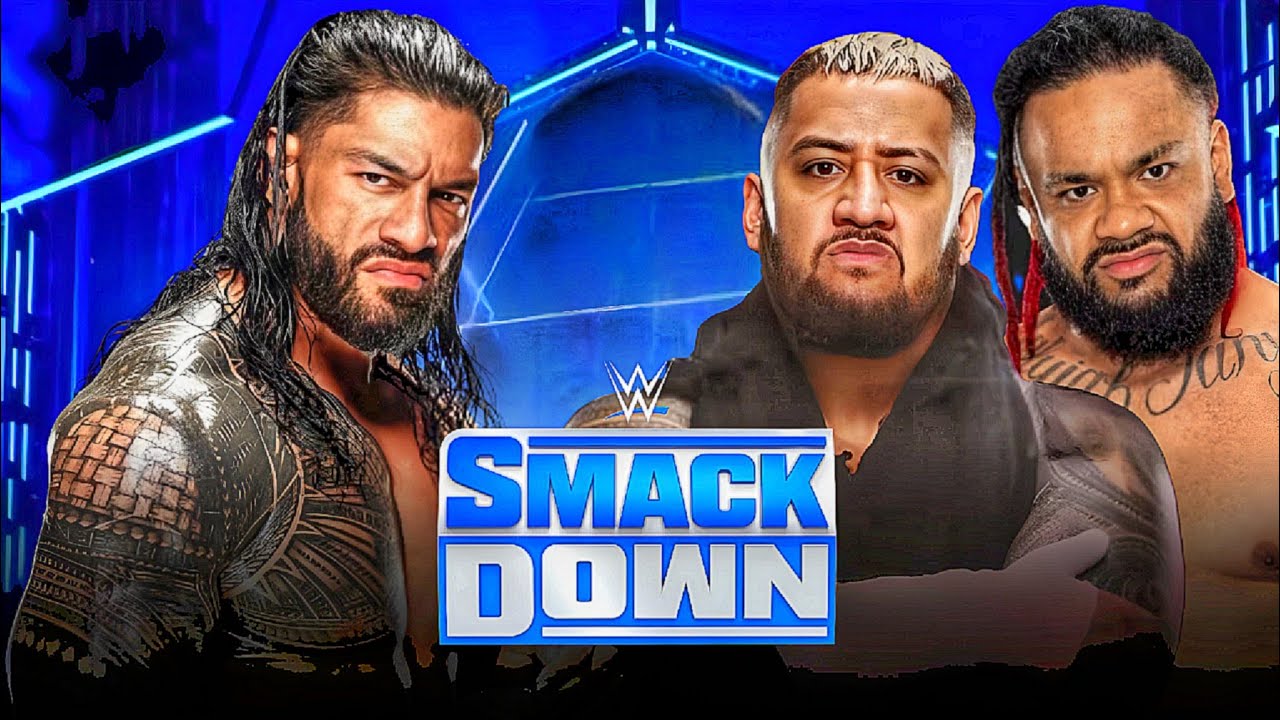 WWE SmackDown Roman Reigns vs Solo Sikoa & Jacob Fatu Full Match WWE ...