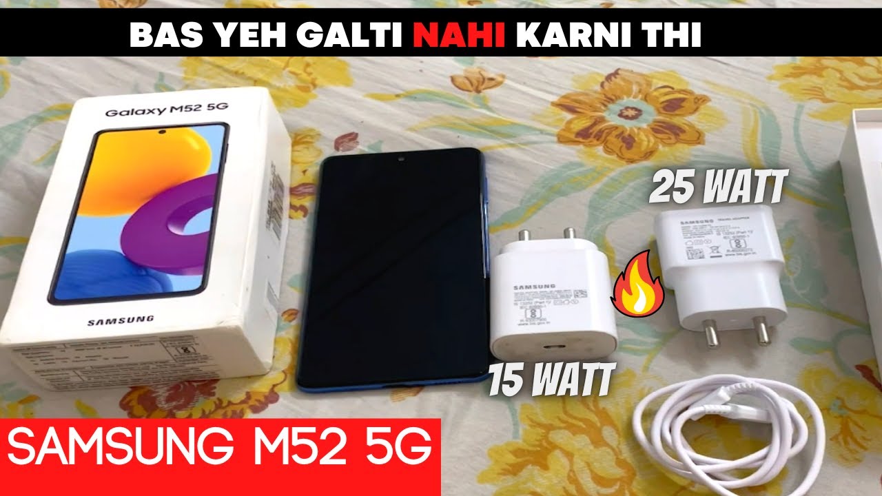 Samsung M52 5g Battery CHARGING test (Including 25watt charger test ...