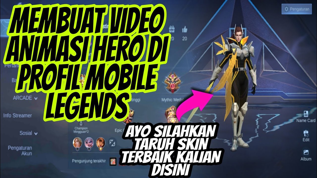 Cara Membuat Animasi Hero di Profil Mobile Legends - YouTube