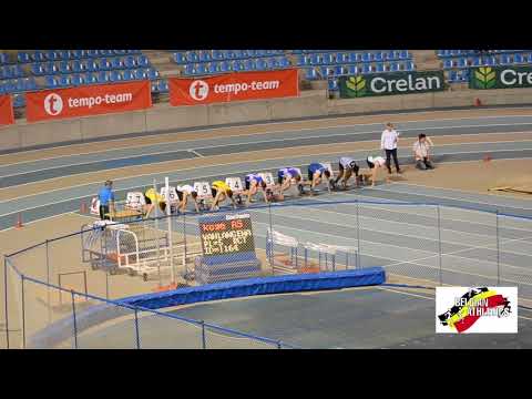 Belgian athletics U18 indoor championships 60m men Heats 5/5