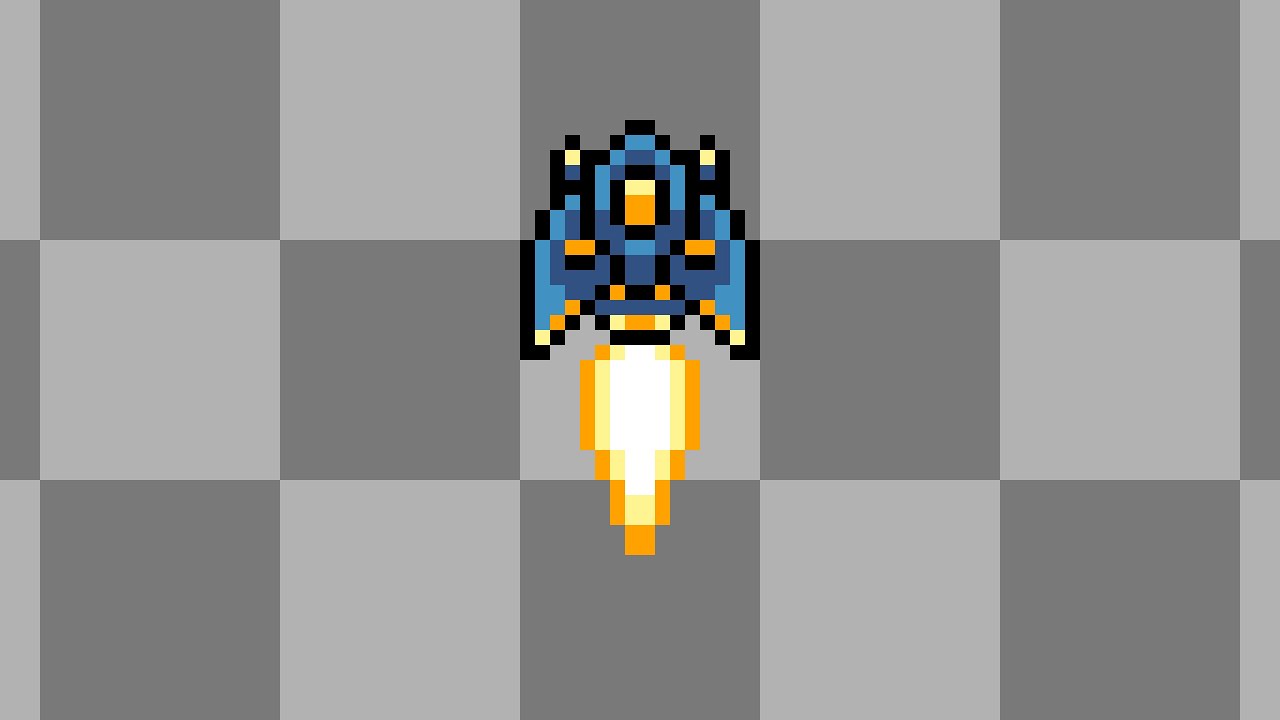 Speed Pixeling - 8-bit Spaceship - YouTube