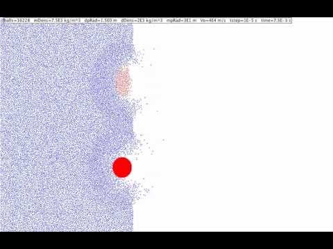 Hard Shell Impact Crater Simulation Run 21 - YouTube