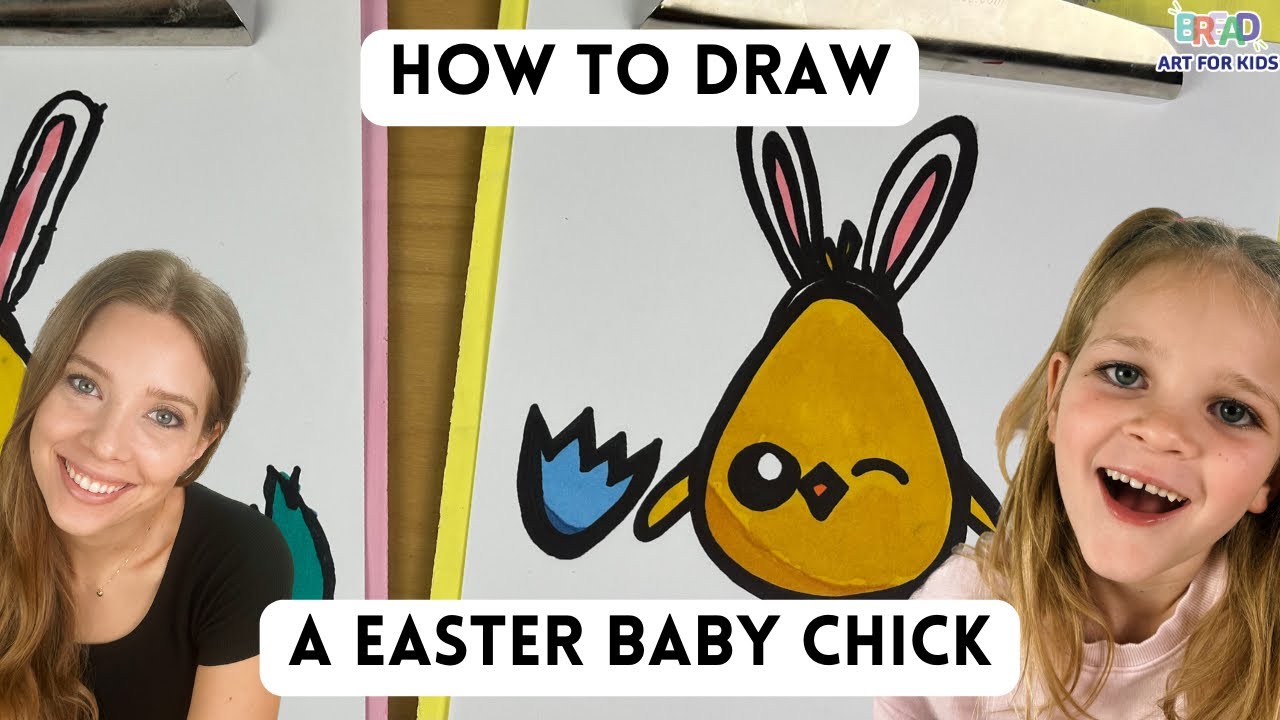 How To Draw A Easter Baby Chick | BREAD Art For Kids Videos - YouTube