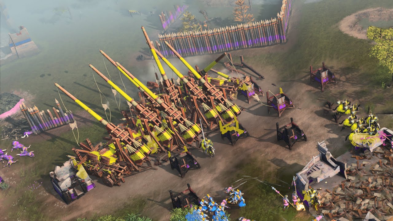Age of Empires 4 - 4v4 LARGE BATTLE FOR THE FRENCH PASS | Multiplayer ...