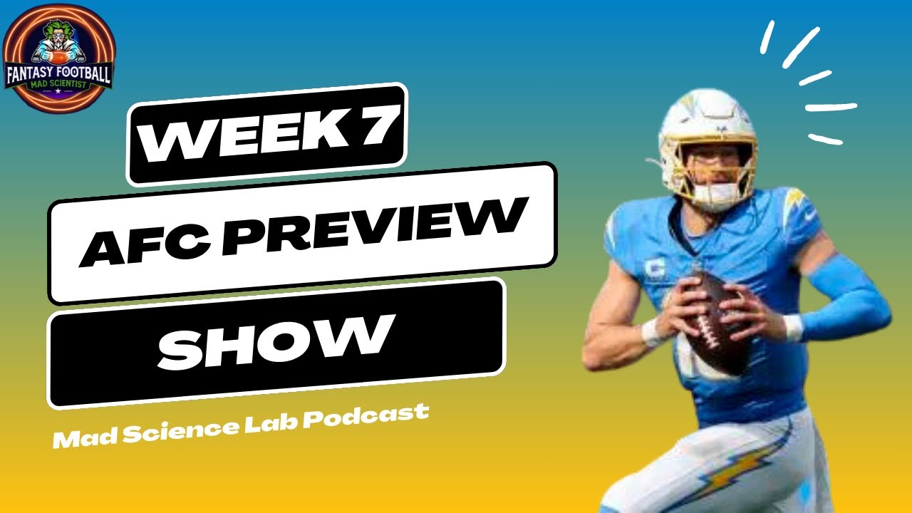 NFL Week 7 AFC Home Game Fantasy Football Preview - YouTube
