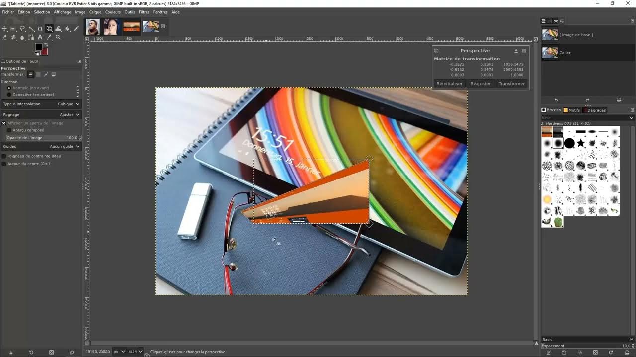 GIMP : Modifications d'images | Transformation 3D - YouTube