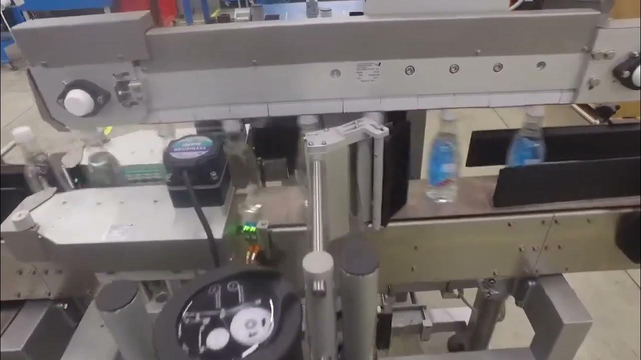 Emrich Packaging Machinery - Arca Front & Back Labelling System for Bottles - YouTube
