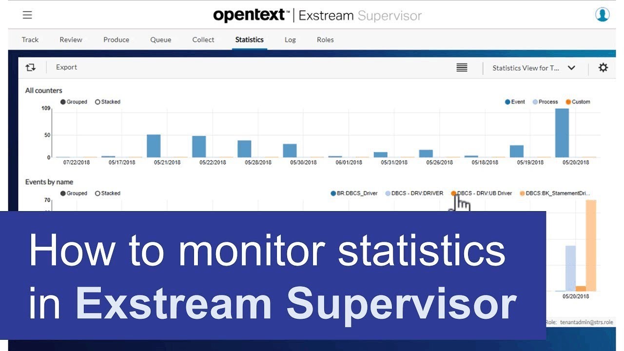 How to monitor statistics in Supervisor | OpenText Exstream - YouTube