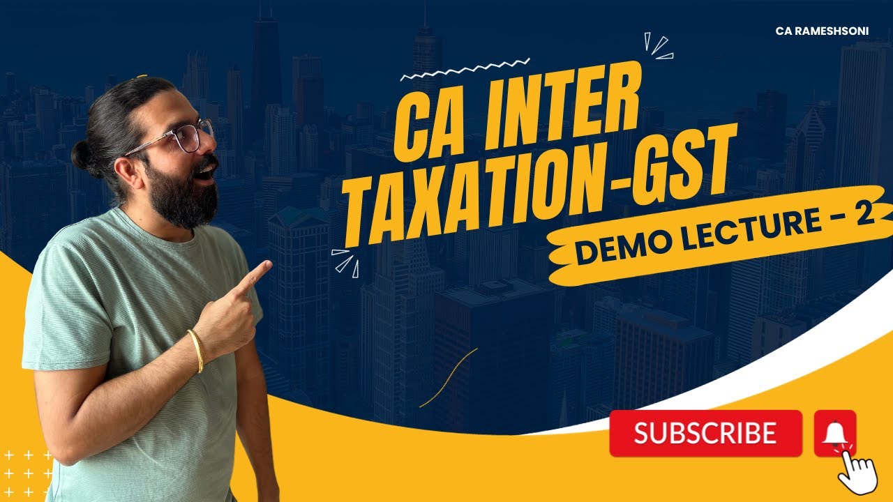 CA INTER GST DEMO | Day1 Part2 Chapter1 GST in India,Introduction Q&A ...