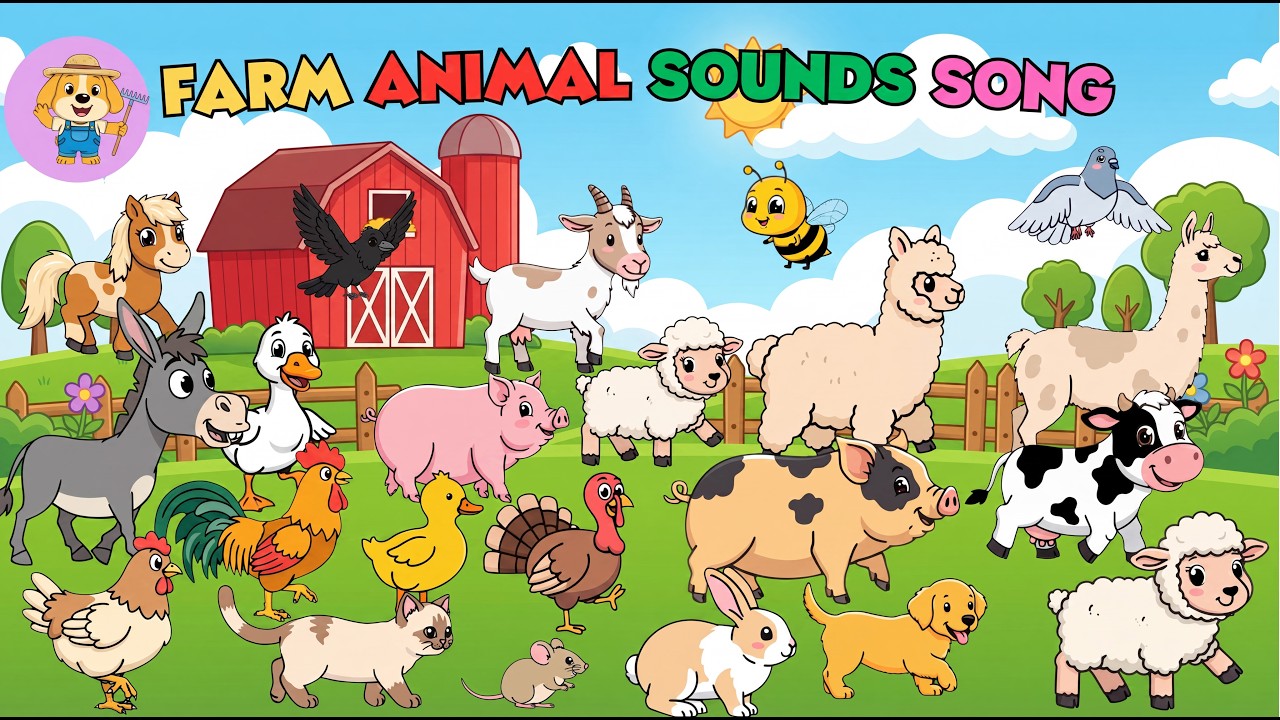 Farm Animal Sounds Song 🐄🐖| Learn ABC With Animals Song| Nursery Rhyme ...