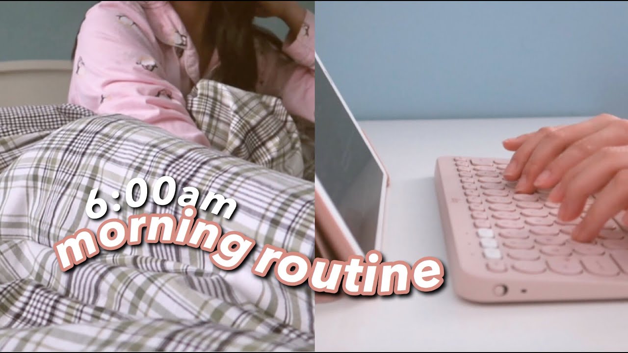 6am morning routine for online classes 📝☀️ - YouTube
