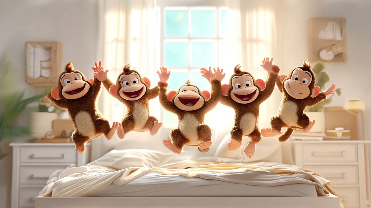 5 Scimmiette – Canzoni per bambini | Cartoni Animati | Five Little ...