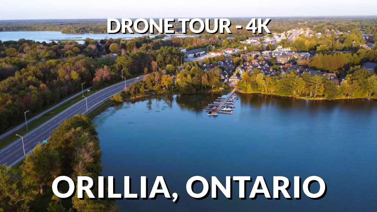 Drone Footage 4K: Orillia, Ontario - On the Shores of Lake Couchiching ...