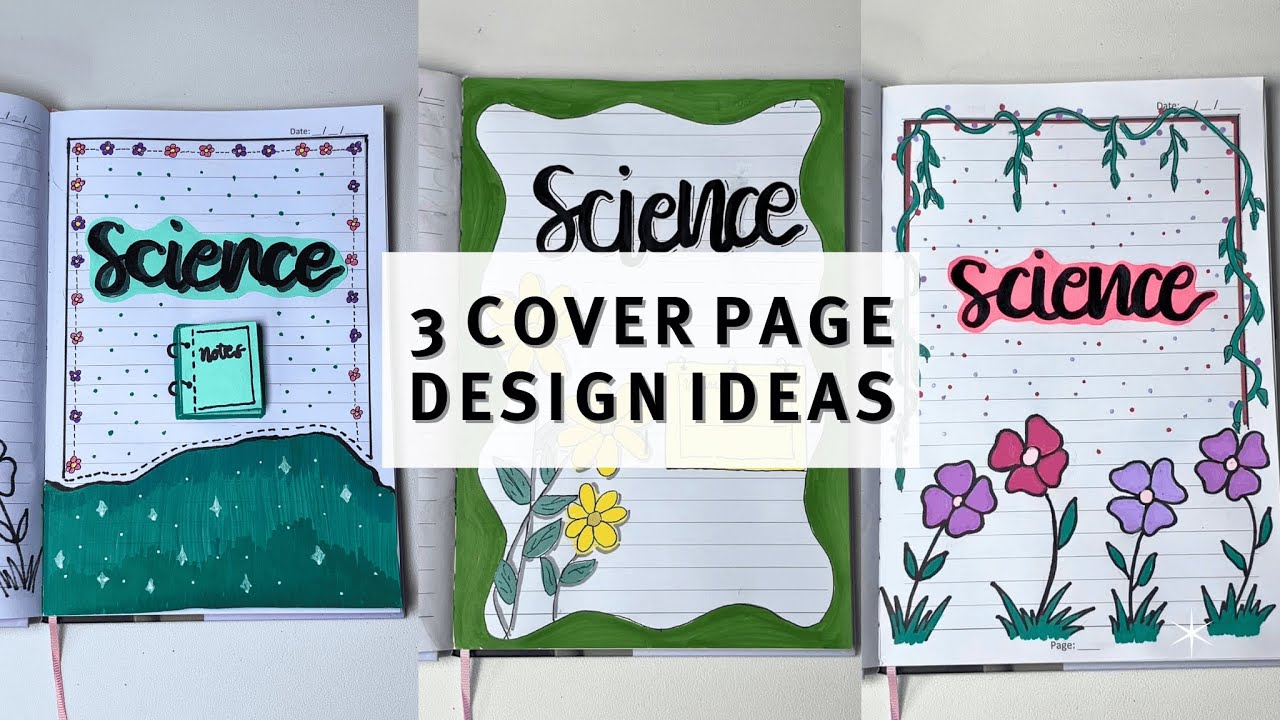 3 Easy Title Page Design Ideas|Floral Theme| Episode 1 - YouTube