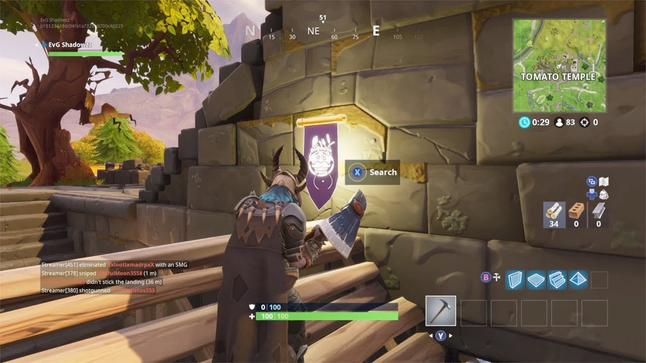 Fortnite Secret Banner Location Week 8 Season 5 - YouTube