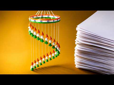 DIY Butterfly!!Tricolor Independence day wall Hanging craft | Decoration Ideas!!National Festival