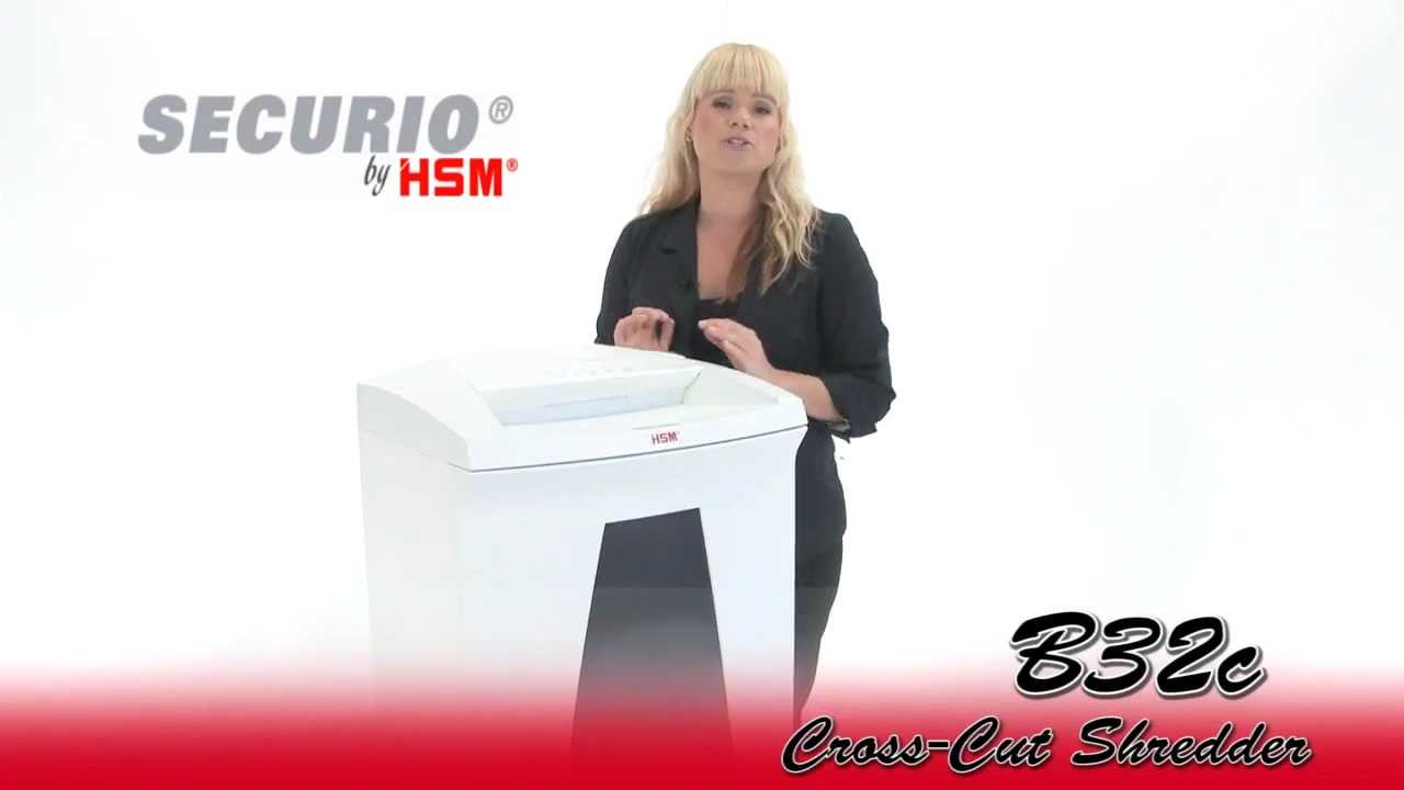 HSM Securio B32c Cross-Cut Shredder - YouTube