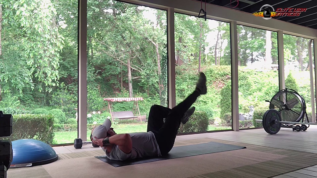 Unilateral leg raises variation - YouTube