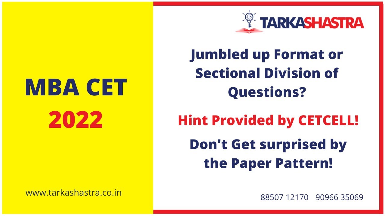 MBA CET 2022 | JUMBLED UP Pattern or SECTIONAL DIVISION? | HINT ...