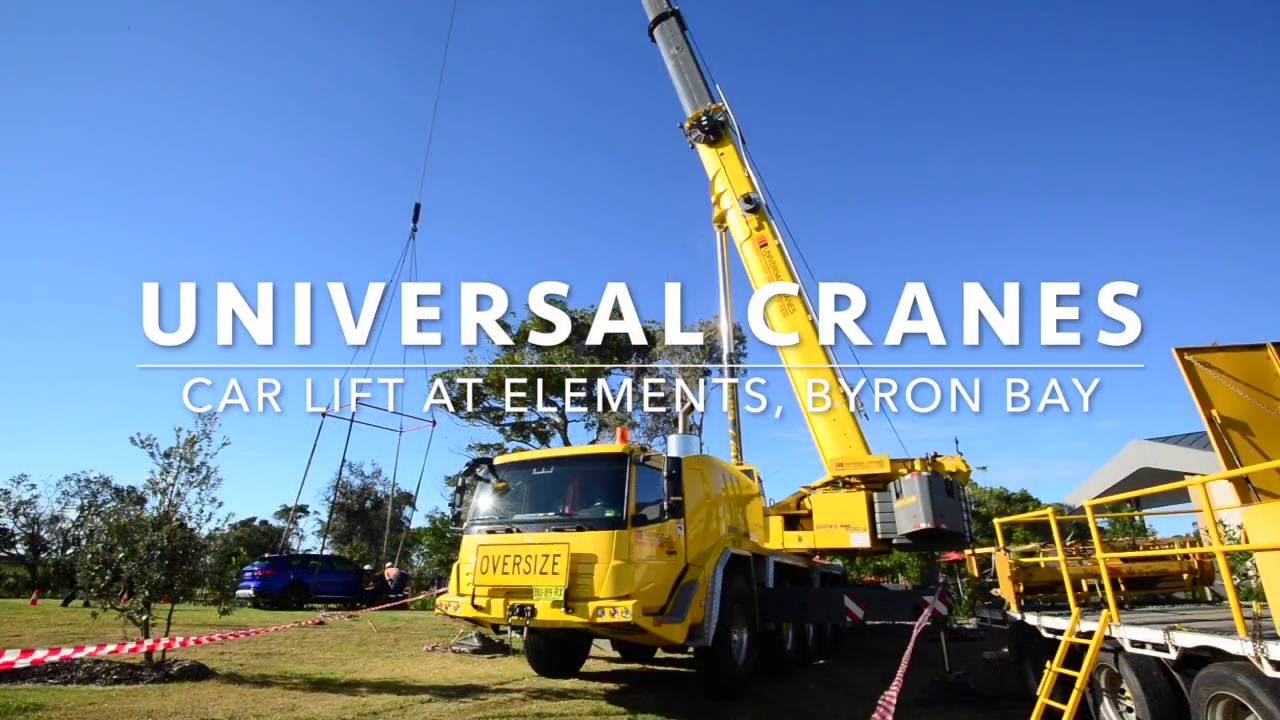 Universal Cranes Car Lift at Elements - YouTube