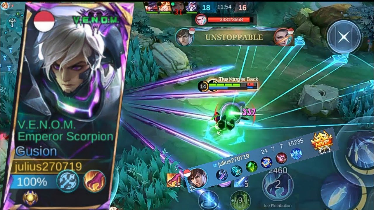 GUSION 1HIT COMBO PAKAI ITEM INI 😱 BEST BUILD GUSION2024_MOBILELEGENDS ...