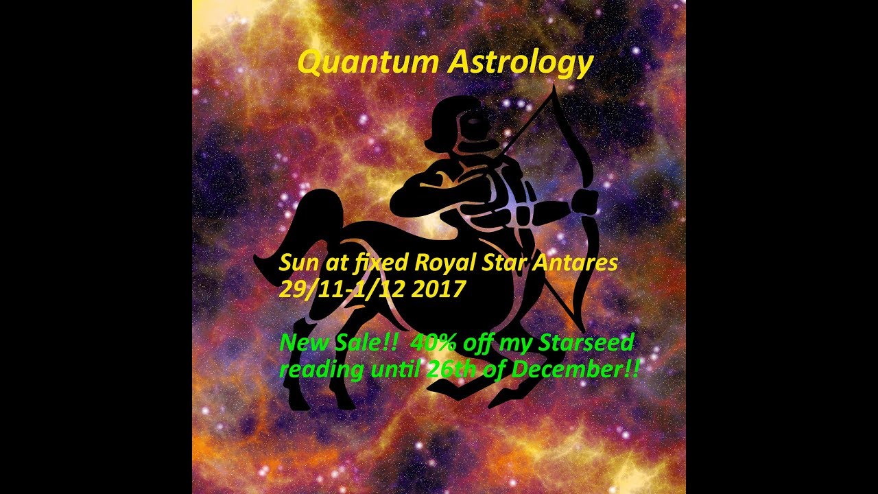 Sun at Royal fixed star Antares 29/11-1/12 2017 - YouTube