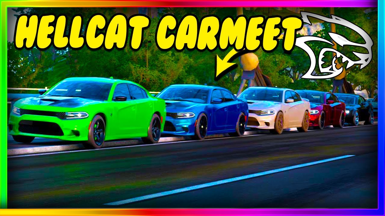 I went to the BIGGEST HELLCAT CAR MEET in Forza Horizon 5! - YouTube