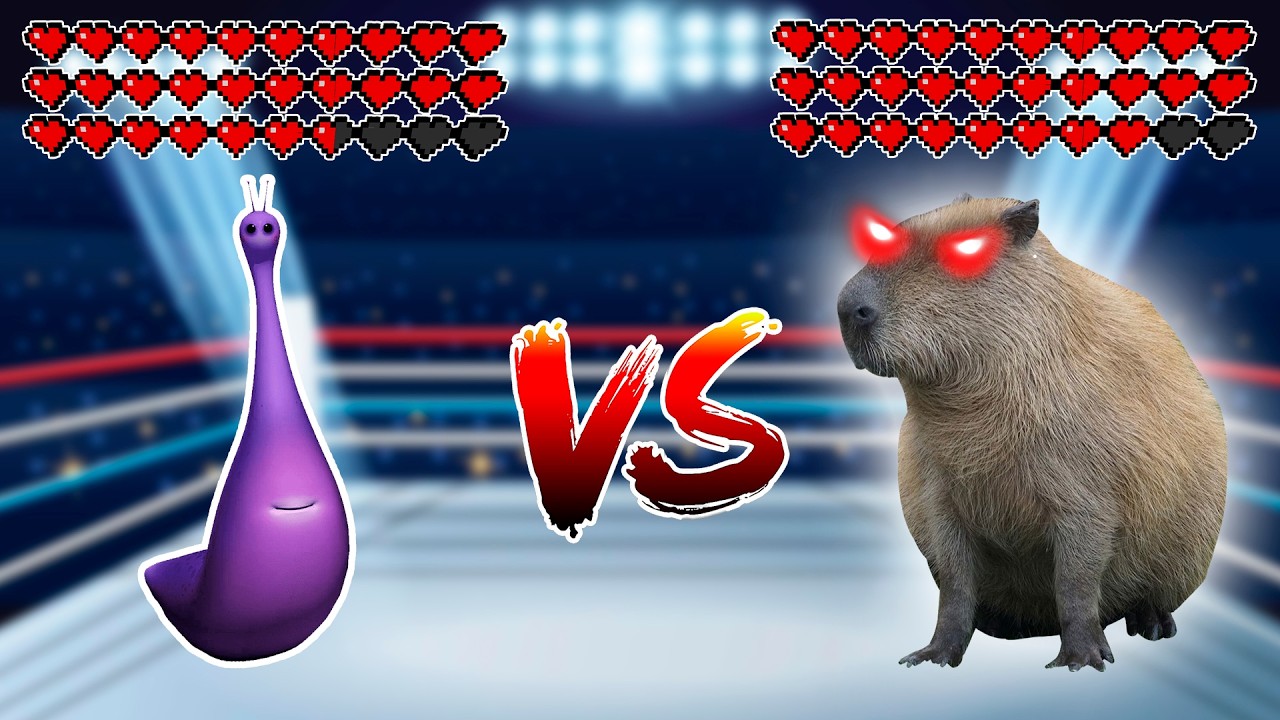 😱 The Battle of the Century! Purple Larva and Evil Capybara Go Head to ...