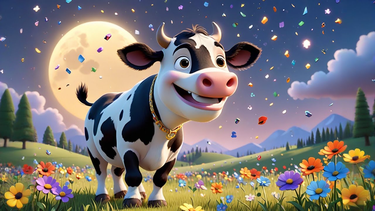 Four Little Cows Jump Over Numbers | Fun Counting and Number Song Kids ...