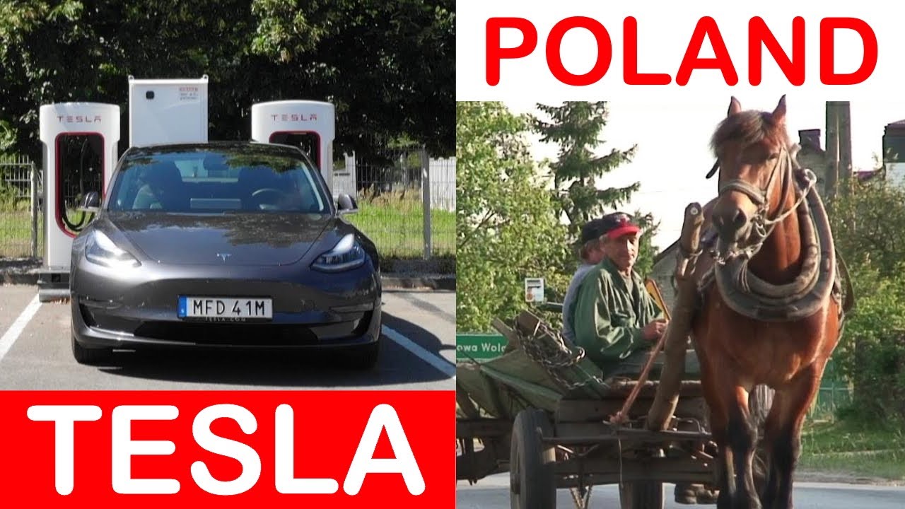 Driving Tesla Model 3 in Poland - YouTube
