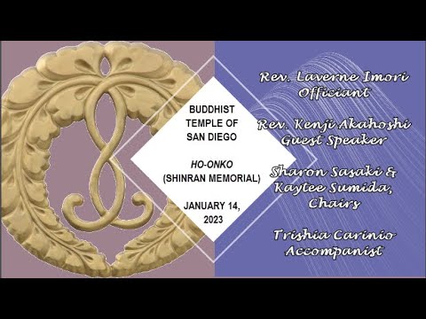 Jan. 14, 2024, Ho-Onko service with guest speaker Rev. Dr. Kenji ...