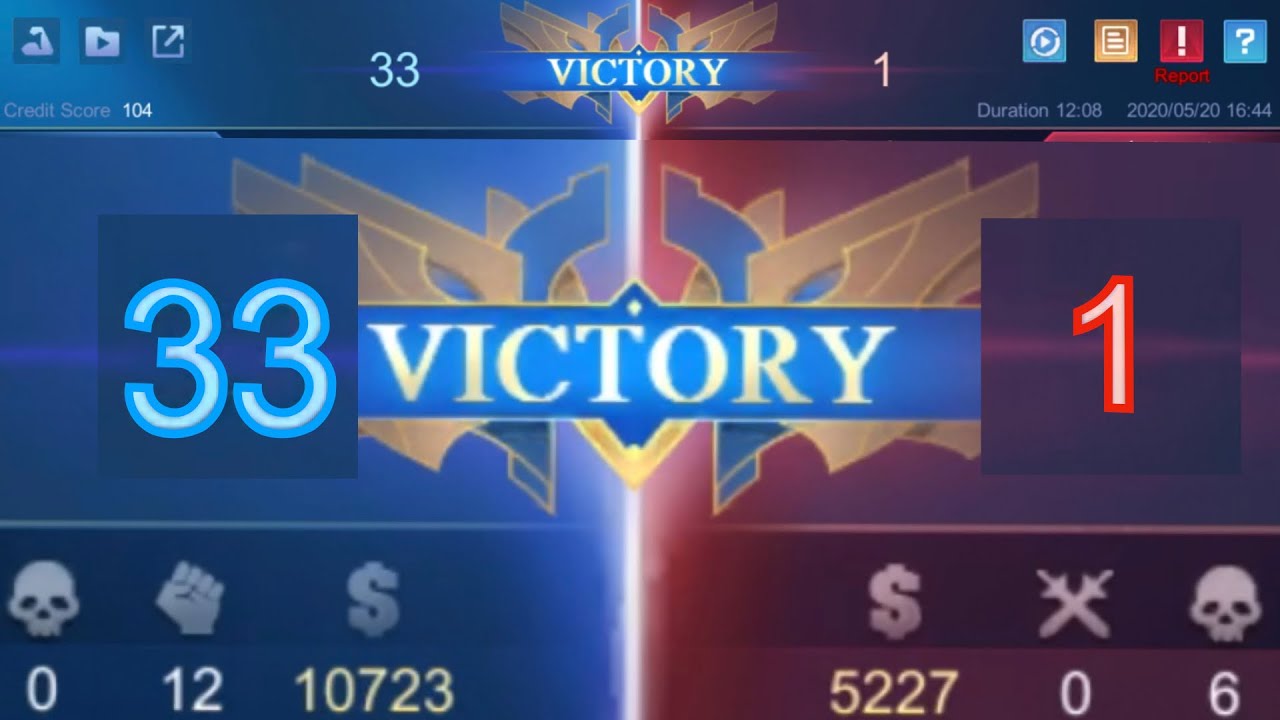 33- 1 Score in MOBILE LEGENDS - YouTube