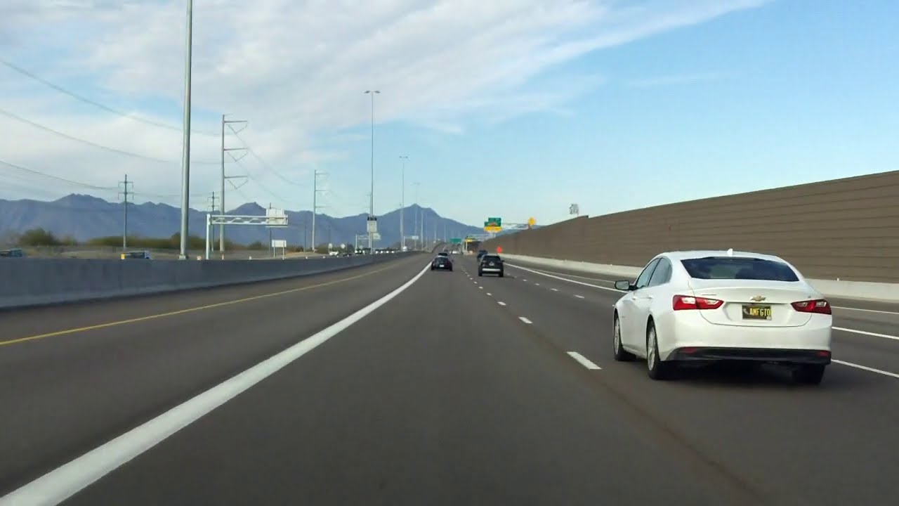 South Mountain Freeway (AZ Loop 202 Exits 55 to 67) westbound/inner ...