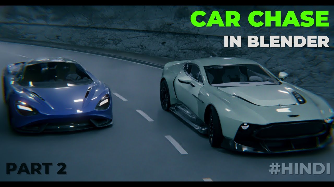 How to Create a Car Chase Scene in Blender ||Part 2|| Animating Path ...