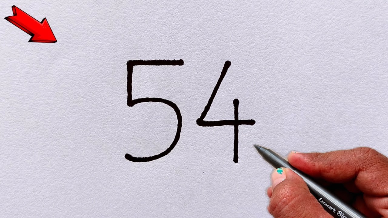 Beautiful bird drawing for beginners | Bird Drawing with 54 number ...