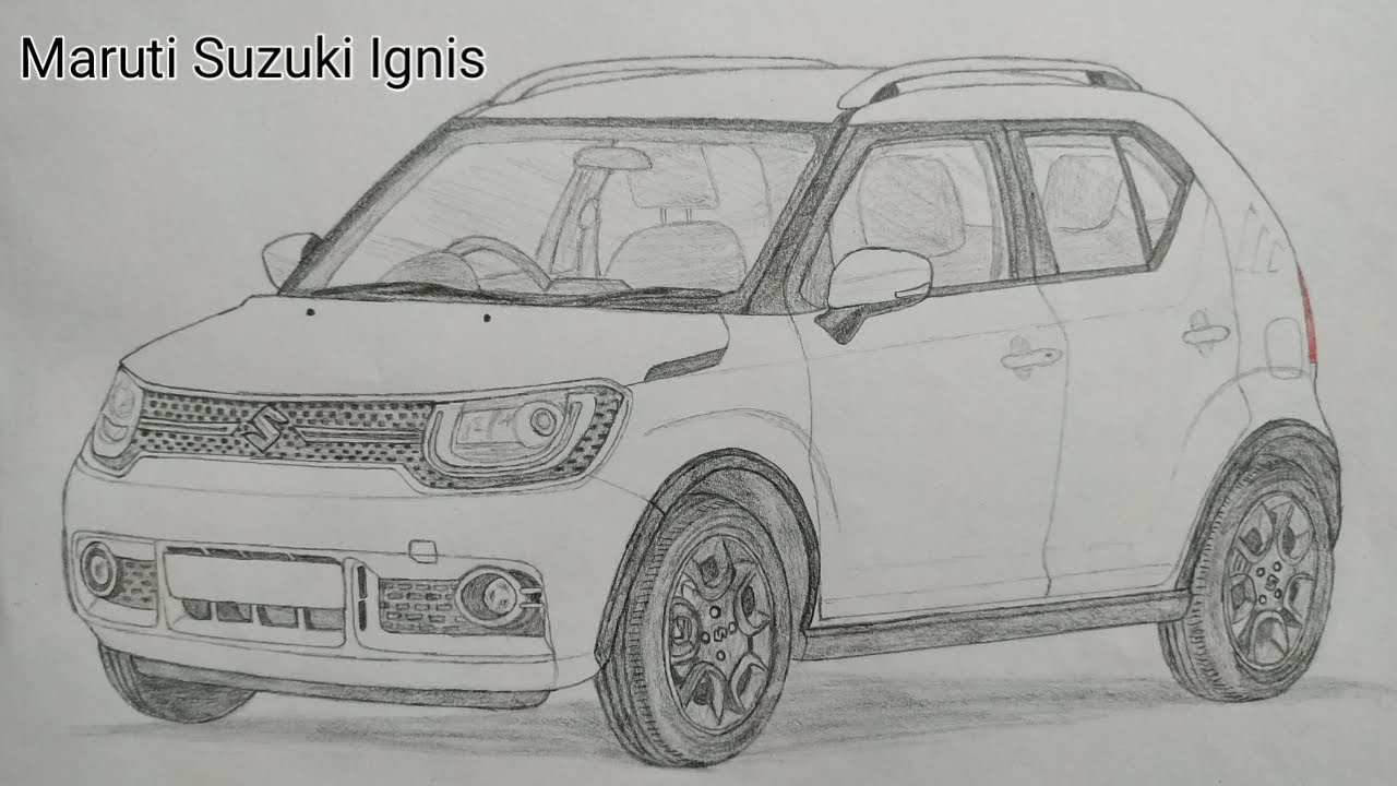 How To Draw Maruti Suzuki Ignis | Maruti Suzuki Ignis Drawing | Car ...